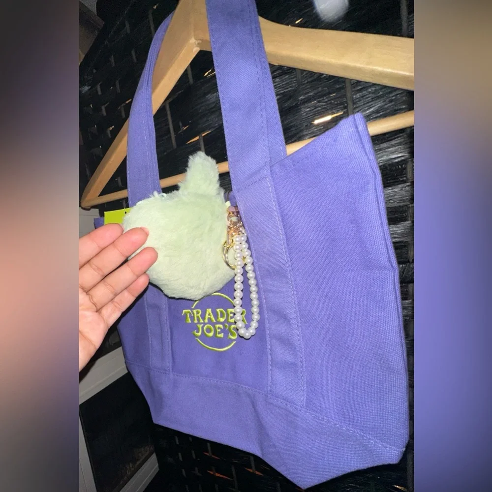 Trader Joe'S | Bags | Labubu Green Plush Keychaincoinpurse Nwotpurple ...